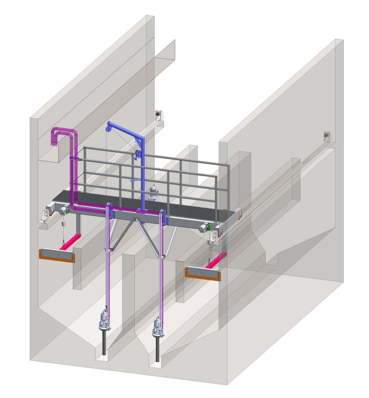Grit & Grease Bridge Scraper - Grit Removal Equipment - Vortex Engineering
