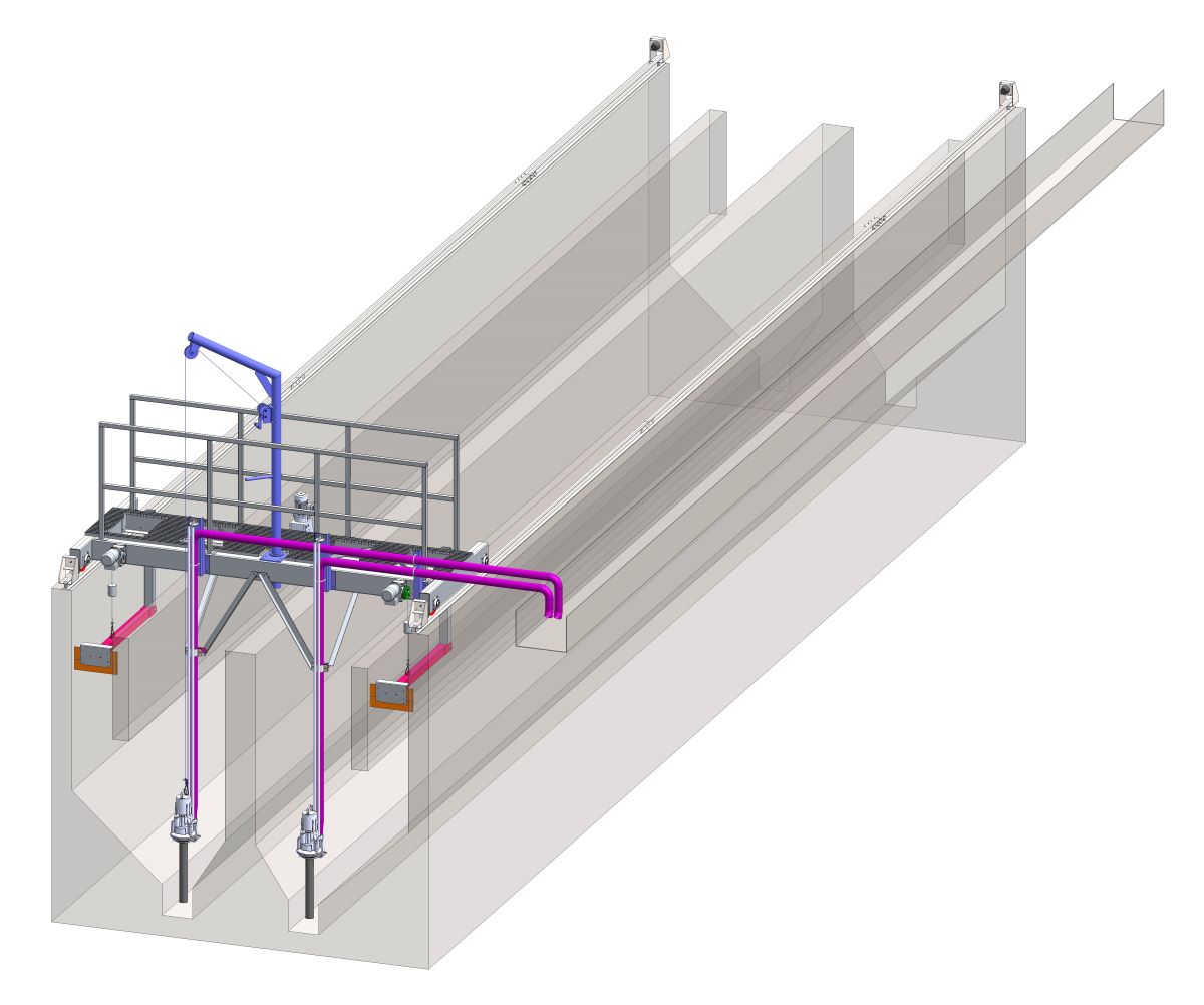 Grit & Grease Bridge Scraper - Grit Removal Equipment - Vortex Engineering